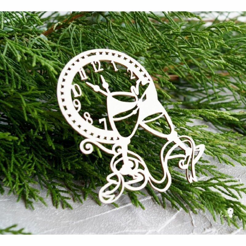 Чипборд LM-NG-231 Часы с Бокалами