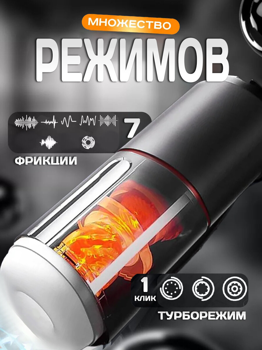 Мастурбатор мужской автоматический вакуумный, мастурбатор для мужчин с имитацией минета, искусственная вагина, черный, вагины, ануса,7, киберкожа, нагрев, звуковое сопровождение,26