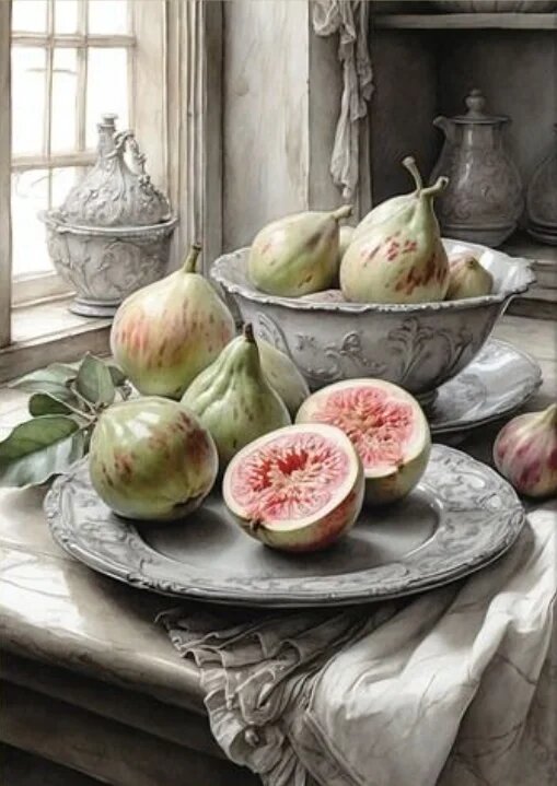 Винтажные гуавовые фигуры, фрукты, натюрморт, эстетические постеры, принт, антикварная ваза, холст, картина, фермерский дом, гостиная, кухня, домашний декор