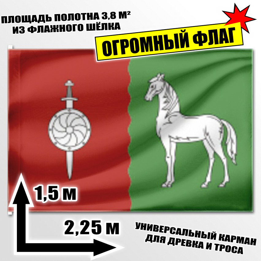 Флаг огромный Данковского района 225x150 см