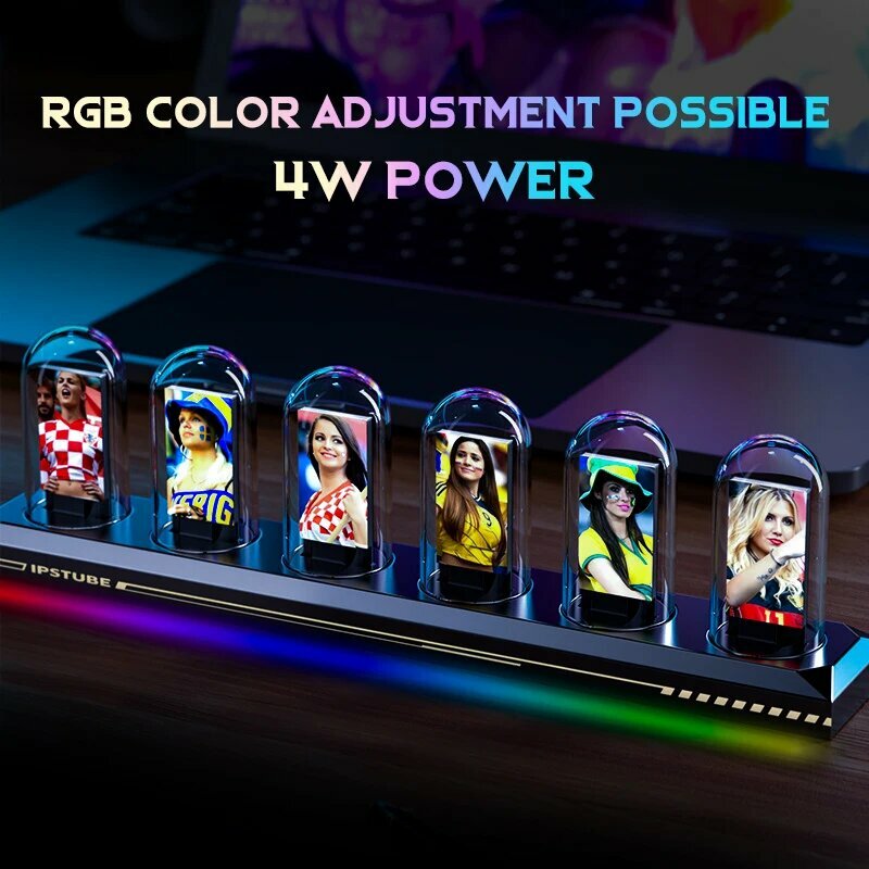 Настольные часы Nixie Tube RGB, With Glowing Base