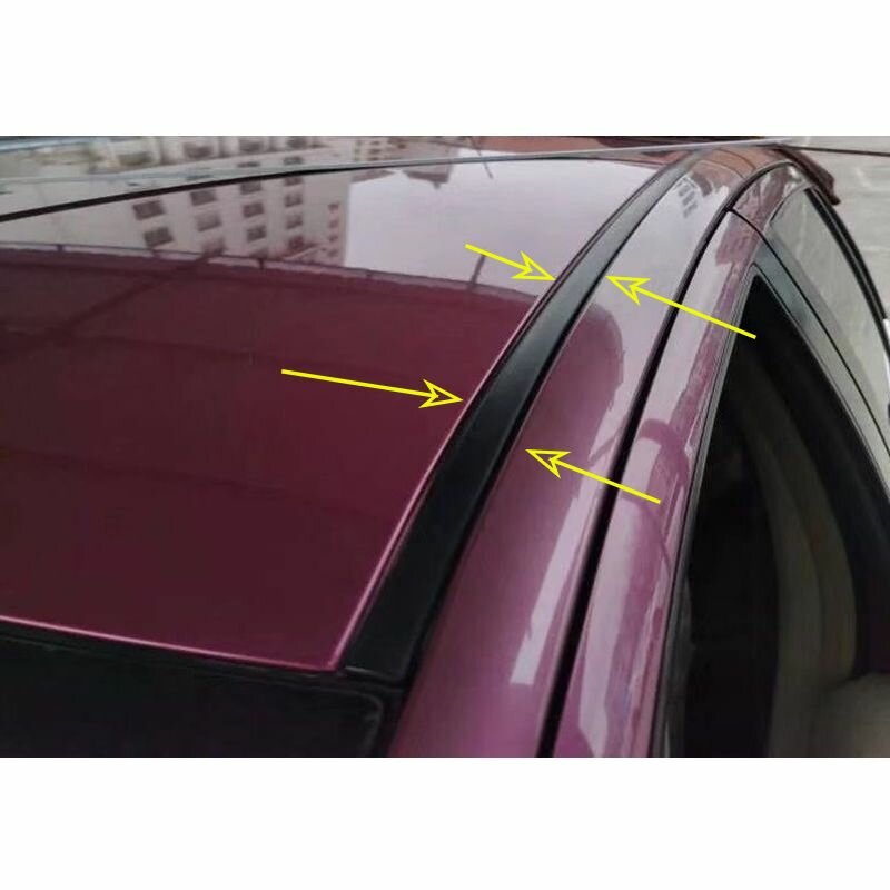 1 пара (левый + правый) резиновый уплотнитель на крышу автомобиля для Nissan Almera G15 2012-2019, молдинг на крыше автомобиляр езиновая уплотнительная лента