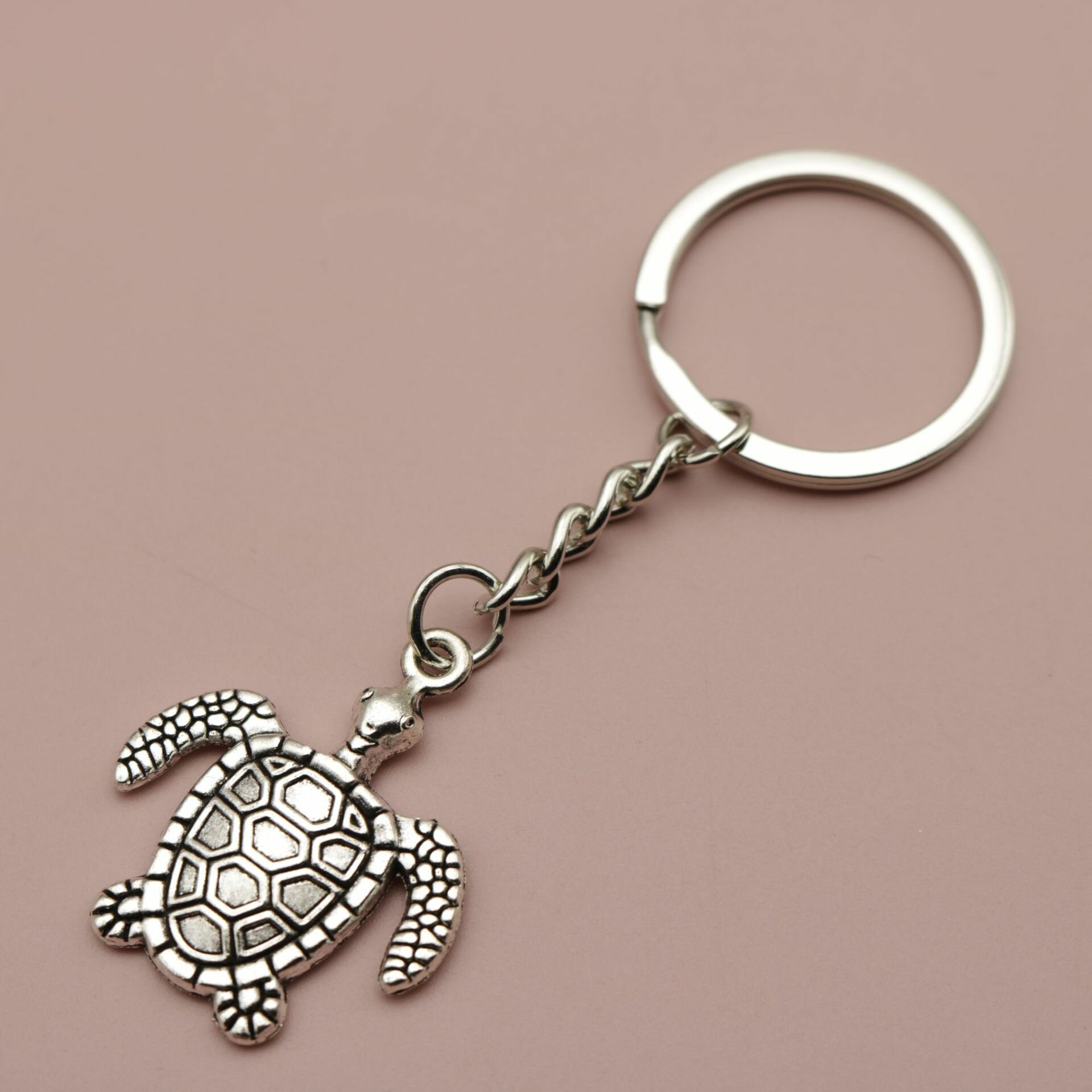 Брелок-подвеска "Черепаха", серебристый