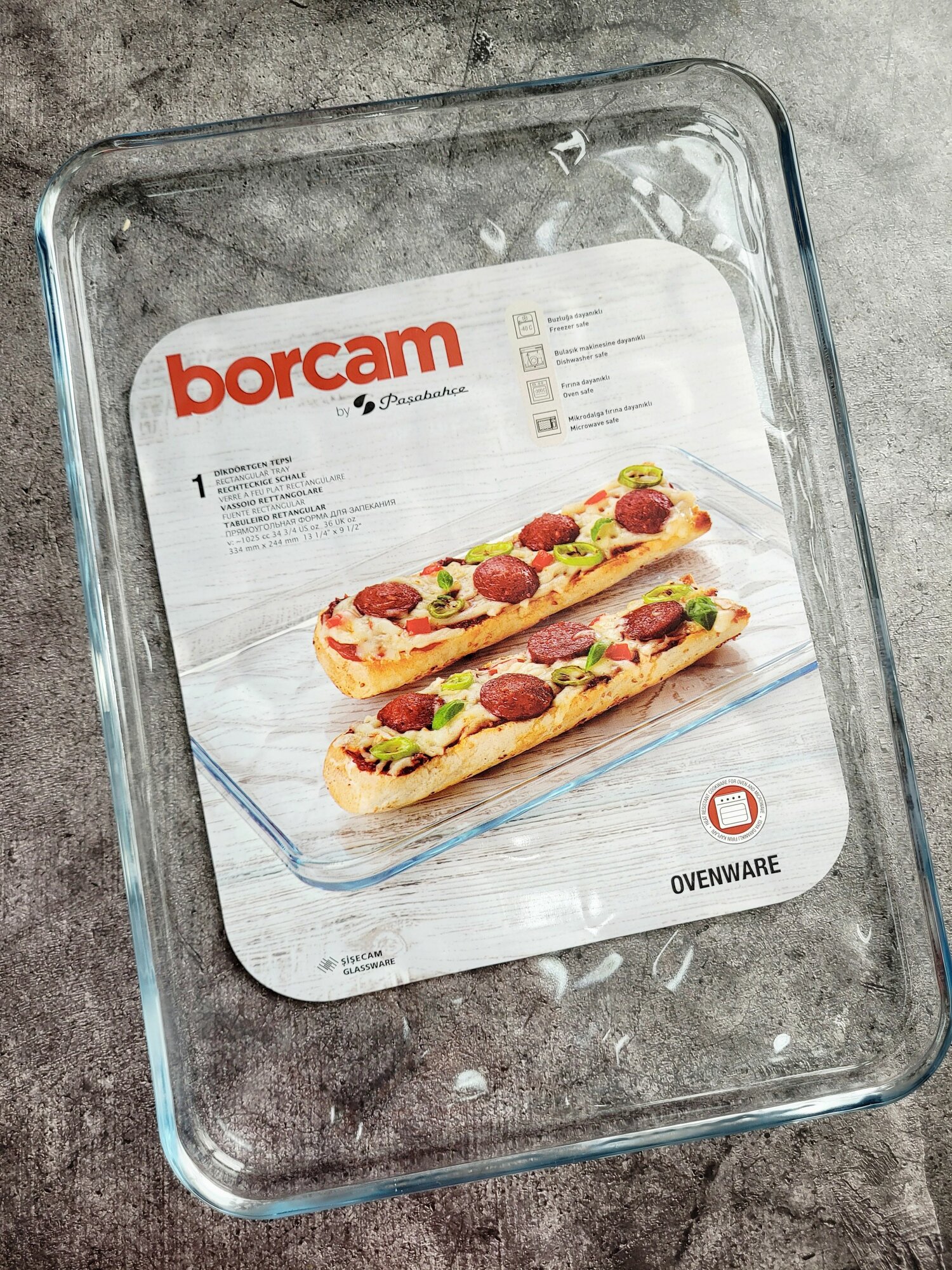 Противень жаропрочный, форма для выпечки "Borcam" 334Х244 мм. Форма для запекания, выпечки. В брендовой упаковке. Турция.