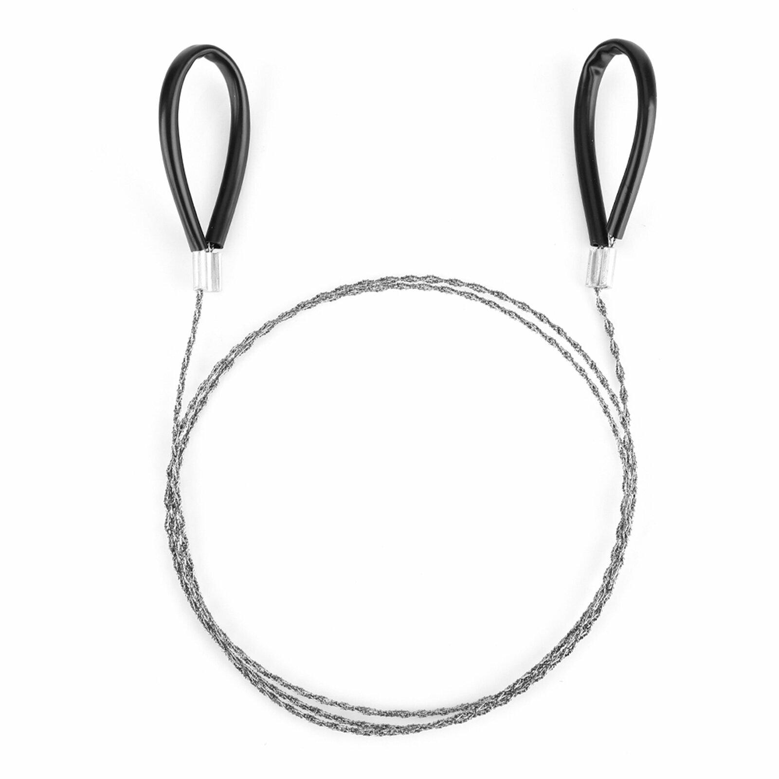 Проволочная пила из нержавеющей стали для аварийных ситуаций, для путешествий, для кемпинга, для выживания на открытом воздухе, длина цепи пилы около 69 см/27.2 дюйма, общая длина около 80 см/31.5 дюйма, вес около 6 г, цвет как на изображении, 1 шт.