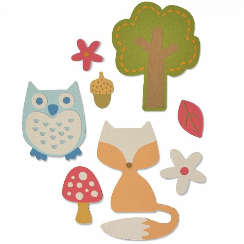 Набор ножей Sizzix "Thinlits Die Set", Woodland by My Life Handmade, для вырубки, 12 шт