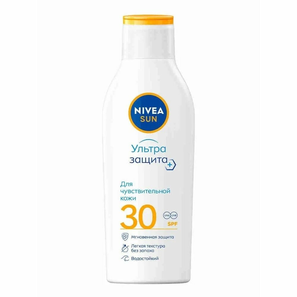 Солнцезащитный лосьон Nivea "Sun", для чувствительной кожи, SPF 30, 200 мл