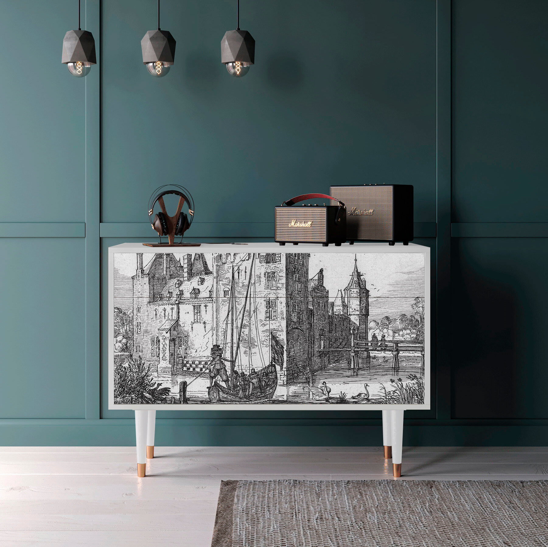 Комод - STORYZ - BS4 Castle by Pieter Breugel, Размер - 115 x 85 x 48 см, Цвет корпуса - Белый