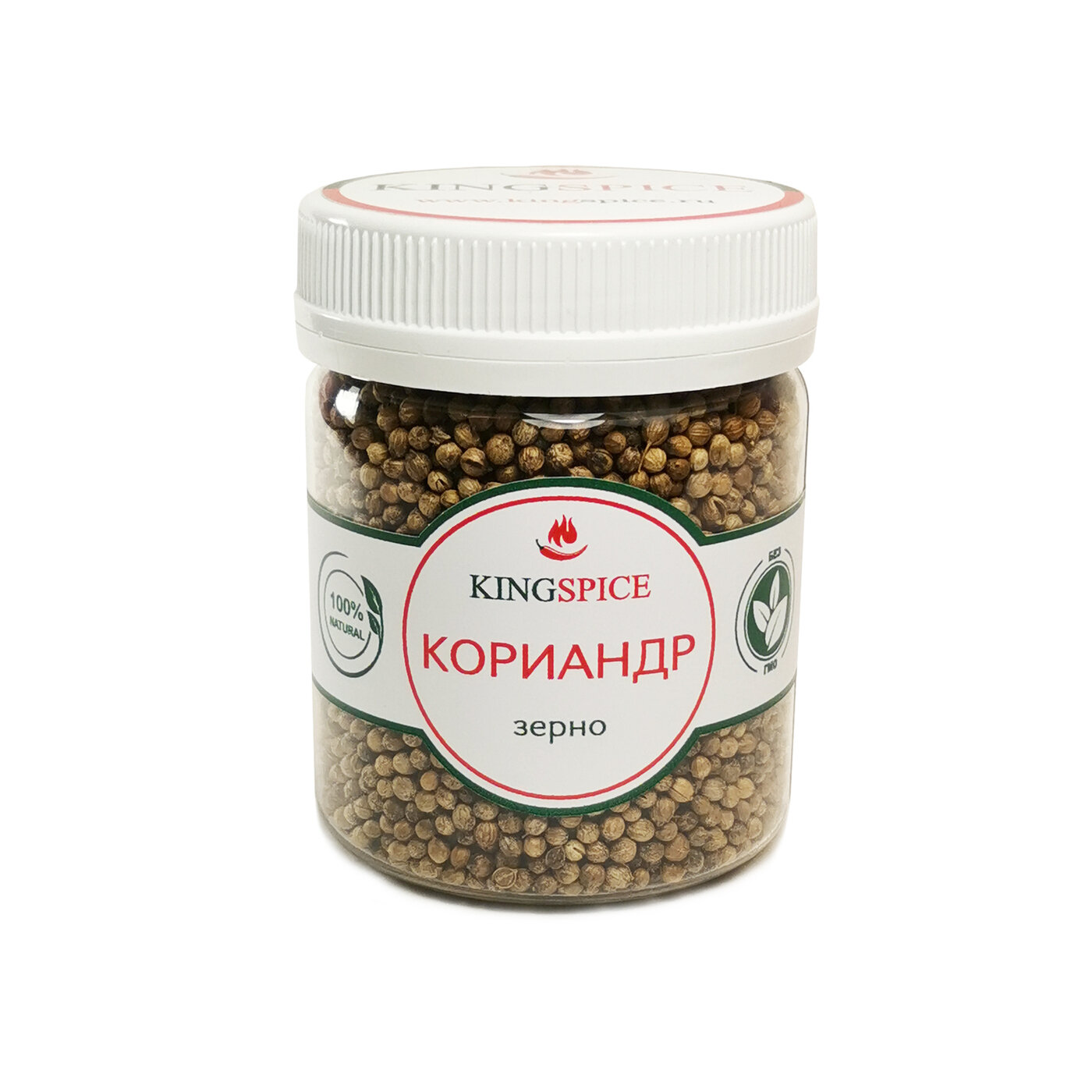 Кориандр зерно KINGSPICE, для выпечки, соусов, салата и мяса, 70 г