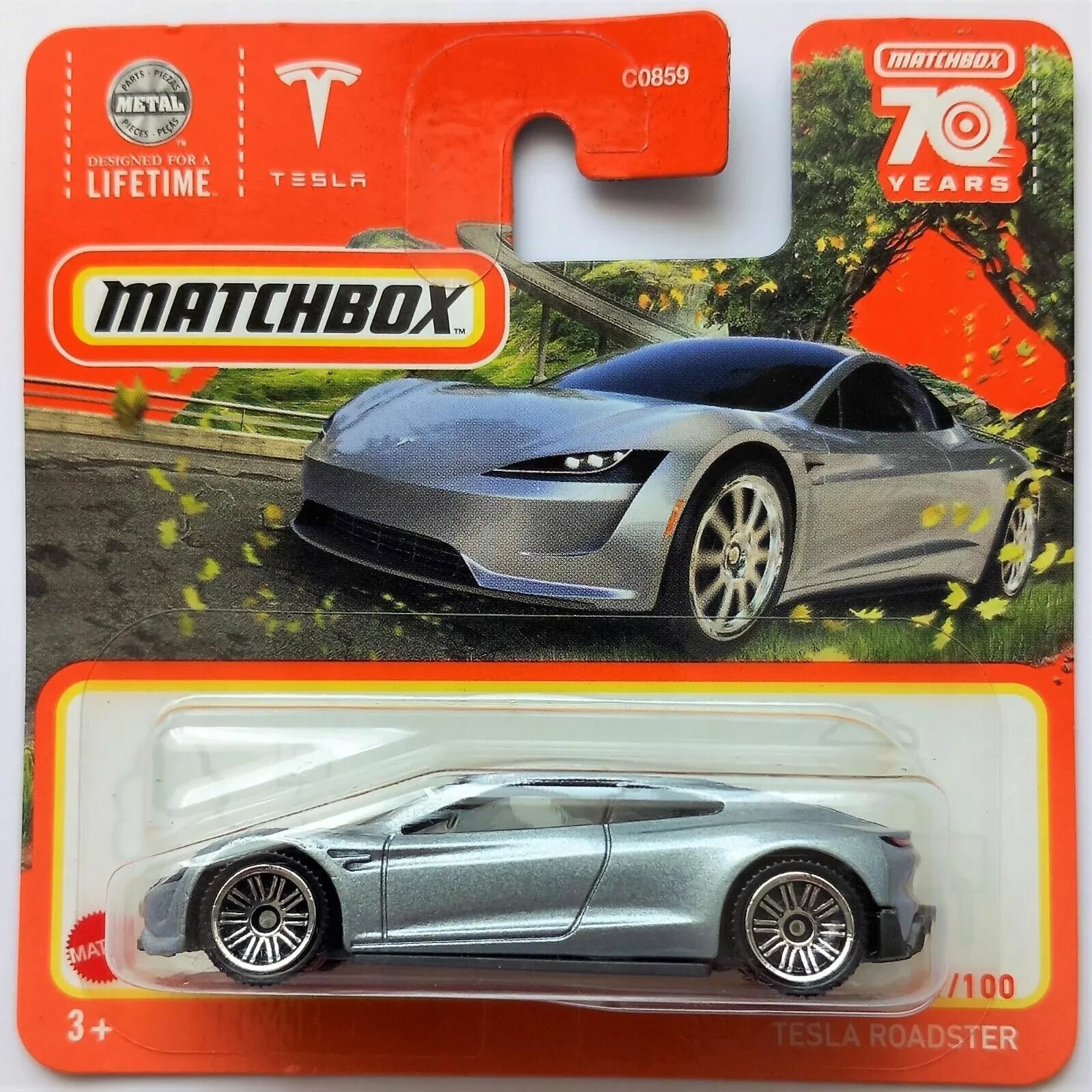 Машинка MATCHBOX 2023 TESLA ROADSTER MBX Highway Series Mattel HLD17