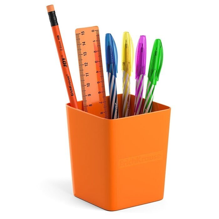 Набор настольный Erich Krause Base, Neon Solid, оранжевый (53277)