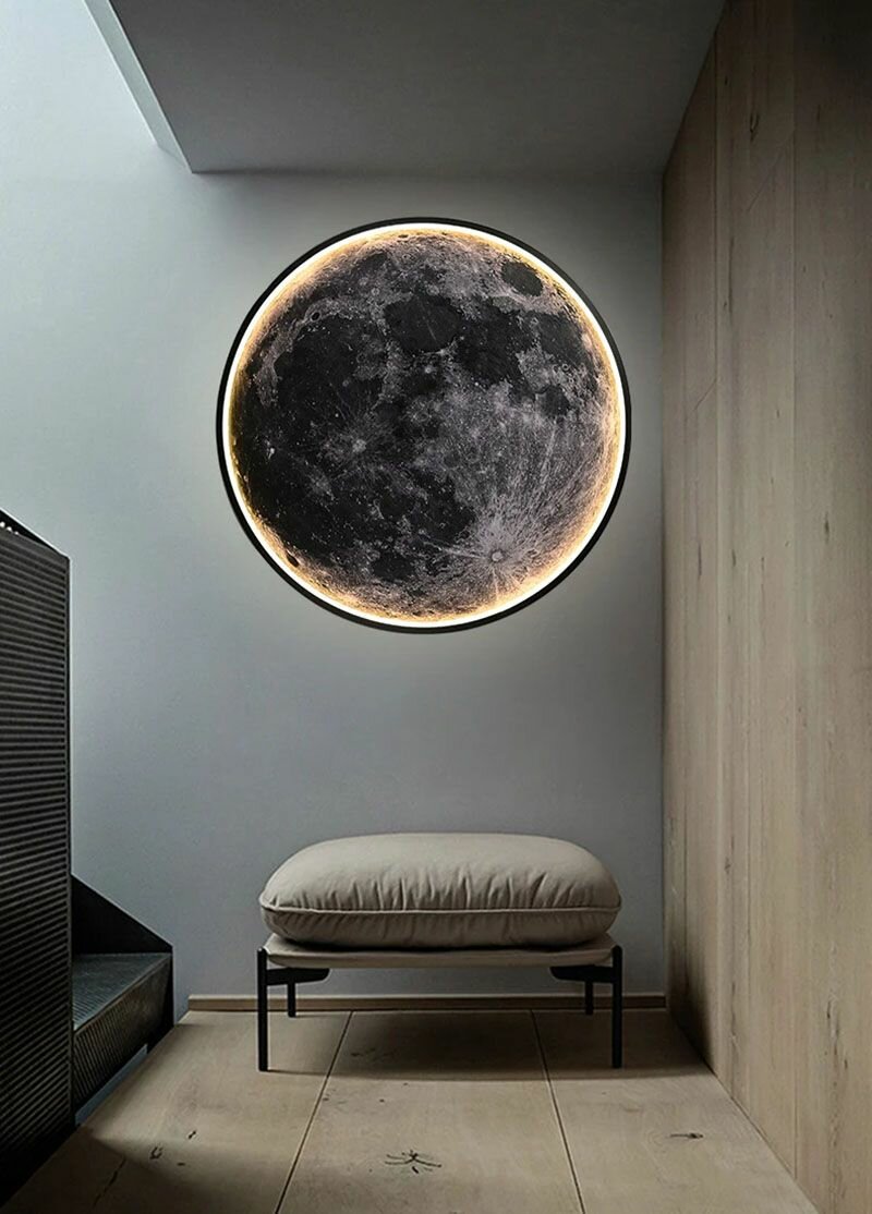 Настенный светильник 3D moon, светодиодный, диаметр 30/40/60 см, подходит для декоративного освещения спален и гостиных