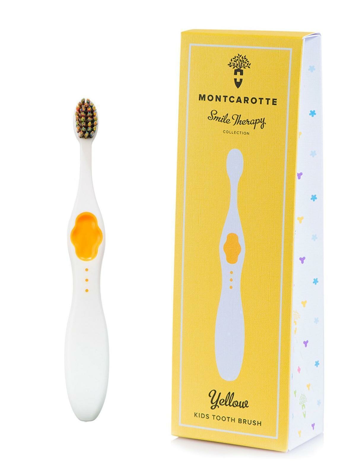 MONTCAROTTE Зубная щетка детская Yellow Kids Brush