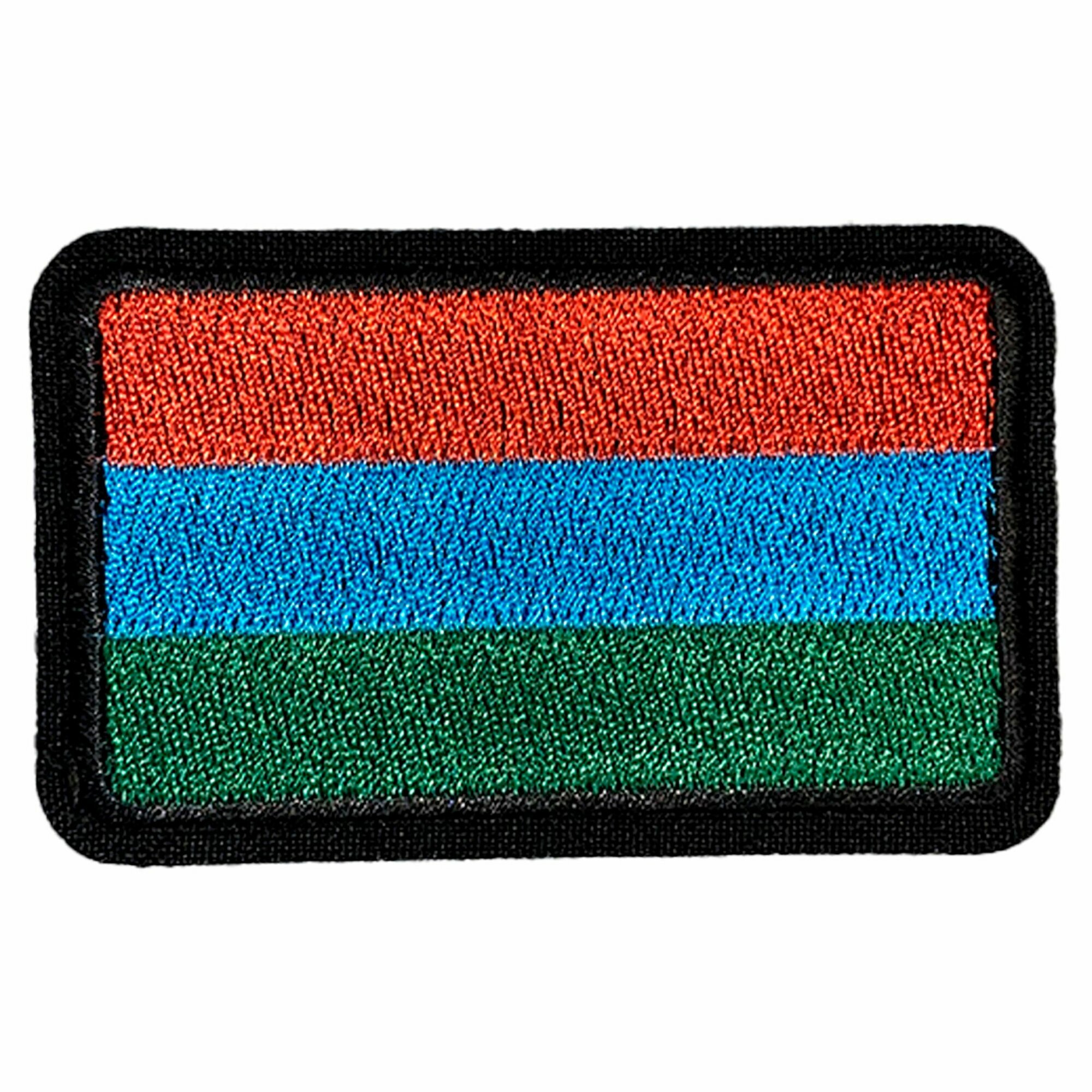 Нашивка, шеврон, патч (patch) на липучке Флаг Триколор Карелия, размер 7,8*4,8 см