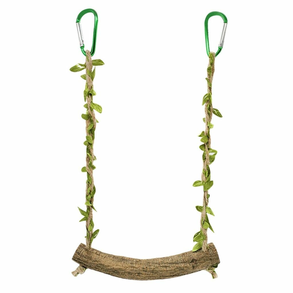 (1 шт.) Качели из ротанга с попугаем