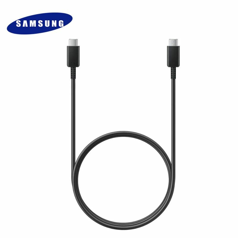 Кабель для быстрой зарядки телефона Samsung USB Type-C to USB Type-C, 5A, 1.8 м, черный ep-dn975