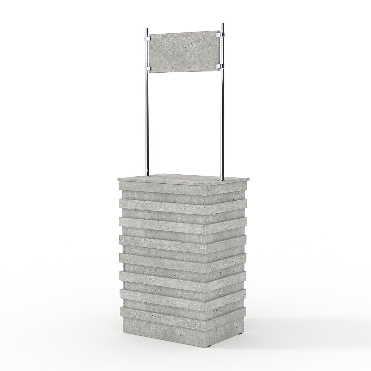 Стойка-ресепшн "Зебра" №2 стационарная, Метрополитан Грей. Производитель товара - компания Westcom.