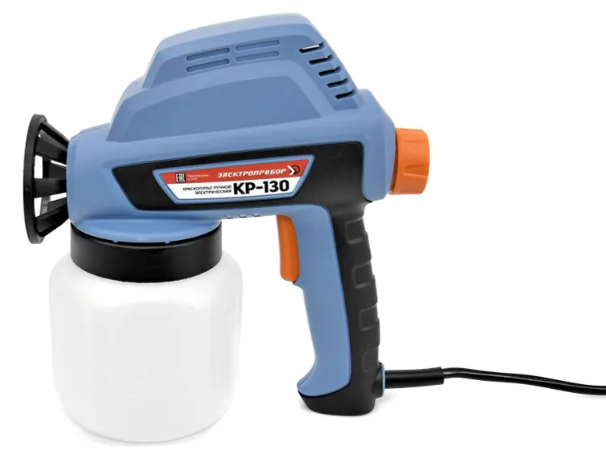 Краскопульт Электроприбор КР-130 (150Вт, 280 мл/мин, 800мл, диаметр сопла 0,8мм)