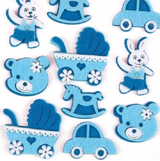 Набор для декора и рукоделия из фетра "Детство" №2 (10 шт. в упак.)