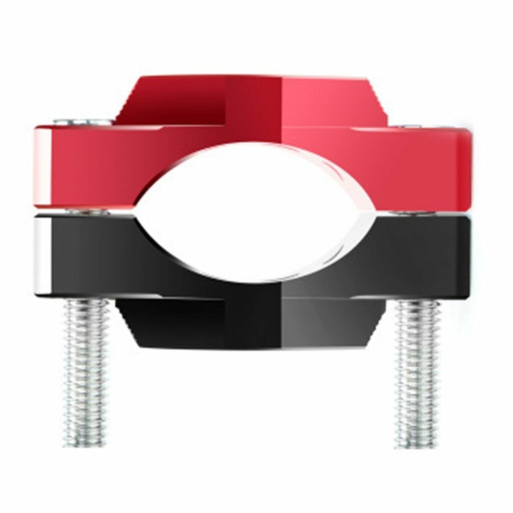 Зажим для крепления ручки мотоцикла к бамперу-черный и красный-внутренний диаметр 54 мм