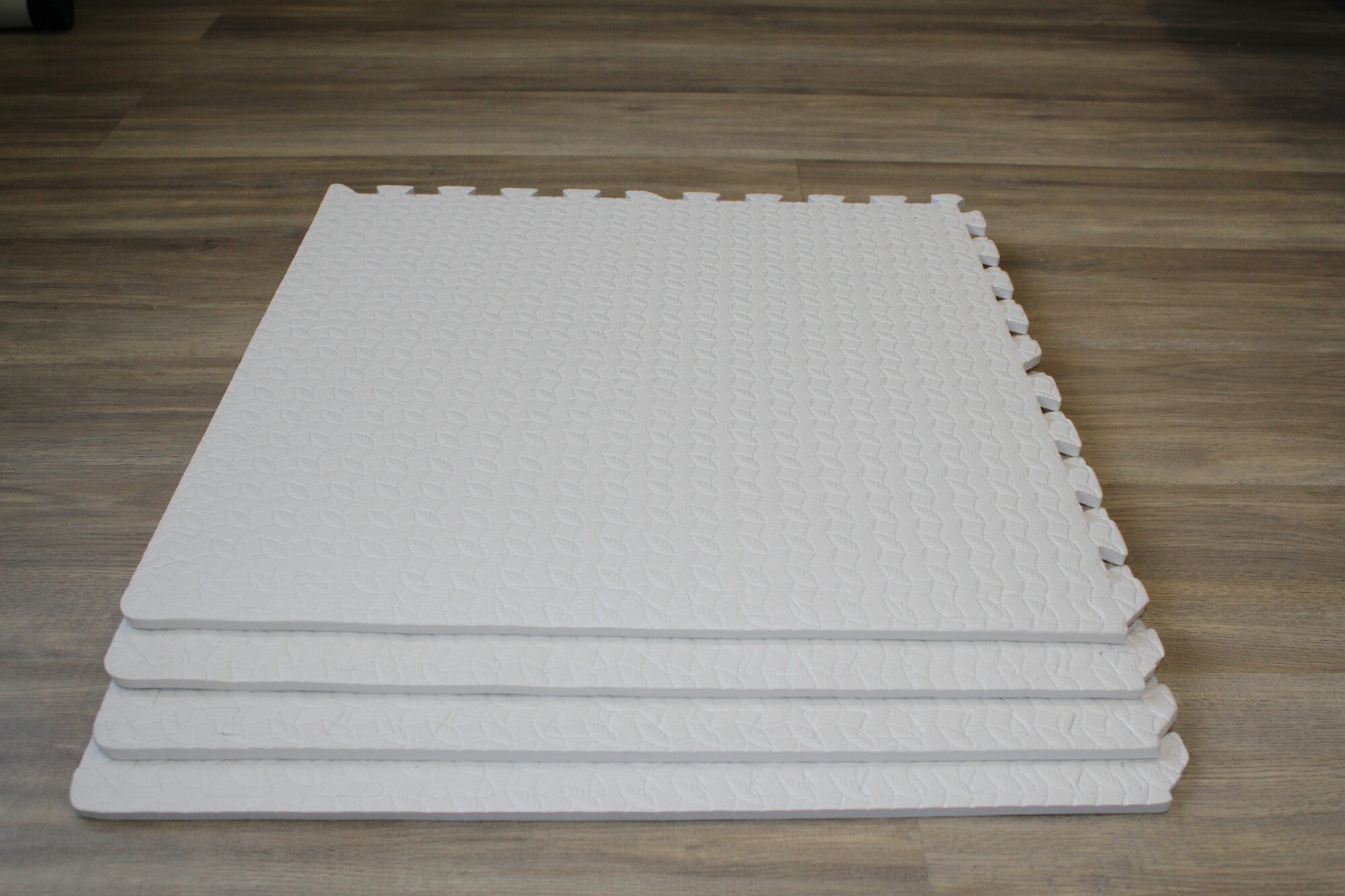 Коврик-пазл 120x120см Белый, 4 детали 60x60 ETK EVA мягкий пол