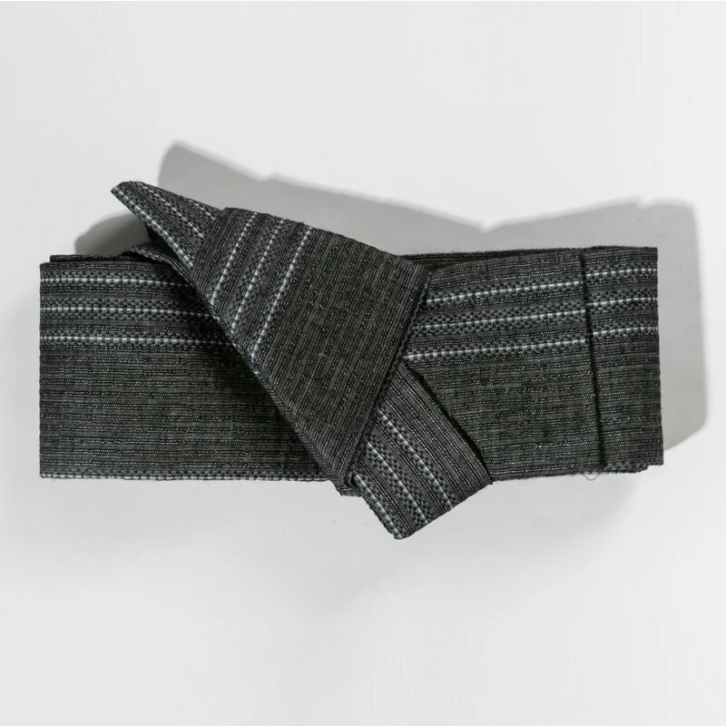 Мужской жесткий коку Оби из полиэстера Серый, 14