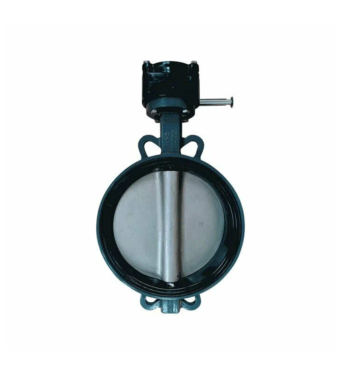 Затвор дисковый поворотный чугун Ду 400 Ру16 межфл с редуктором диск нерж манжета NBR Benarmo