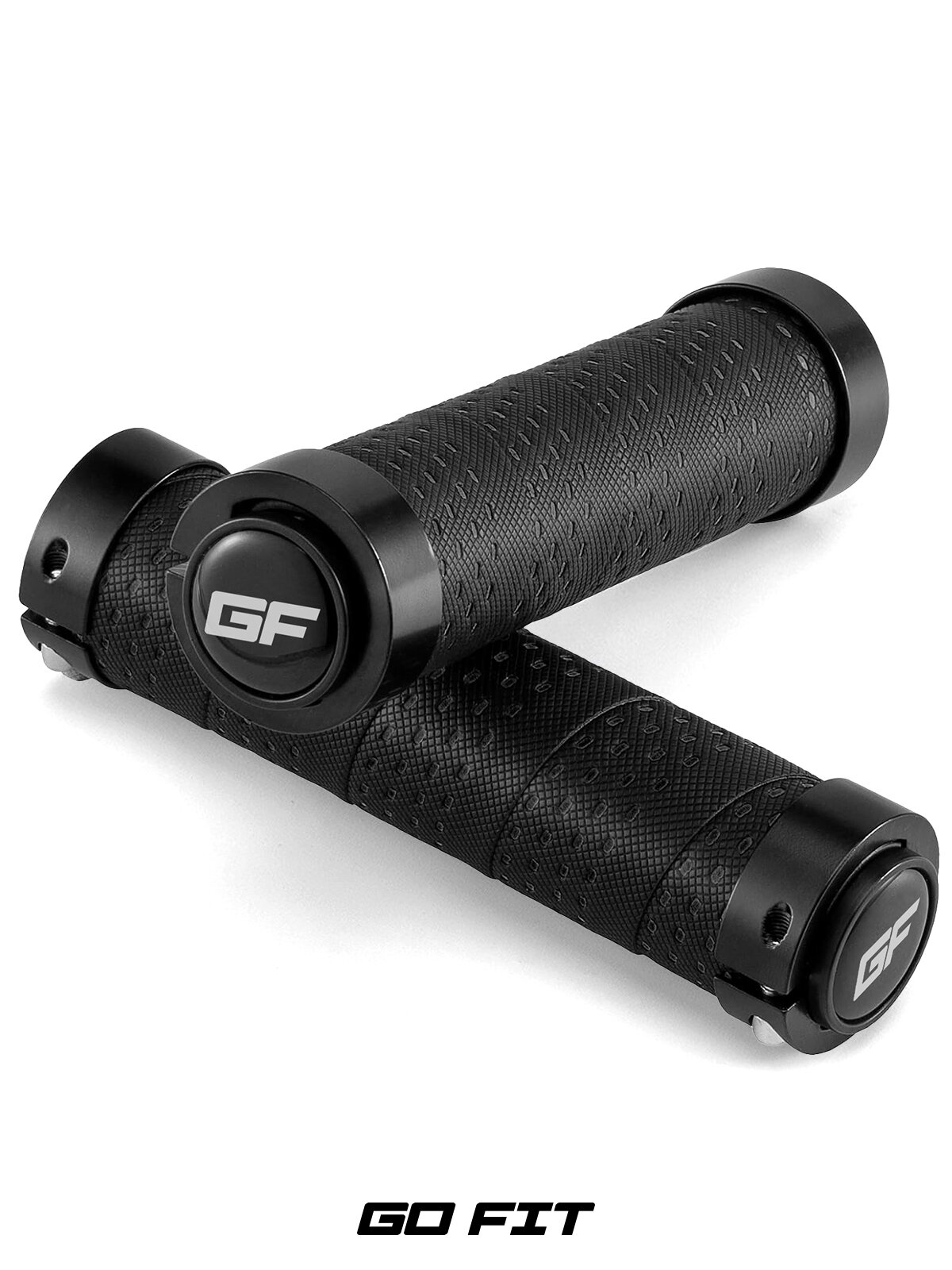 Вело грипсы GO FIT Active Grips, ручки для велосипеда, самоката, электросамоката, акссесуары, 2 штуки, черный