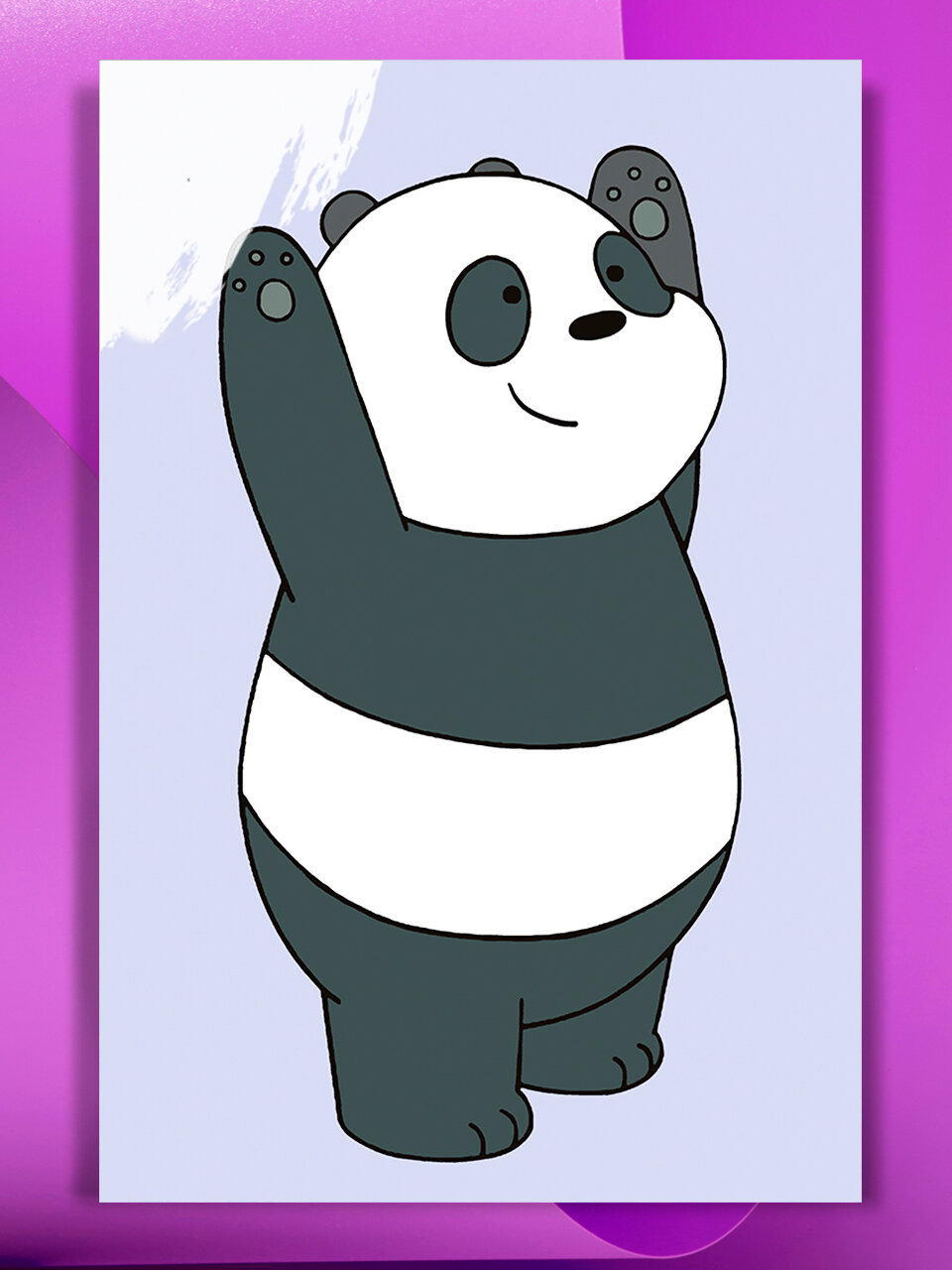 Картина по номерам на холсте Вся правда о медведях - Панда, 40 х 60 см