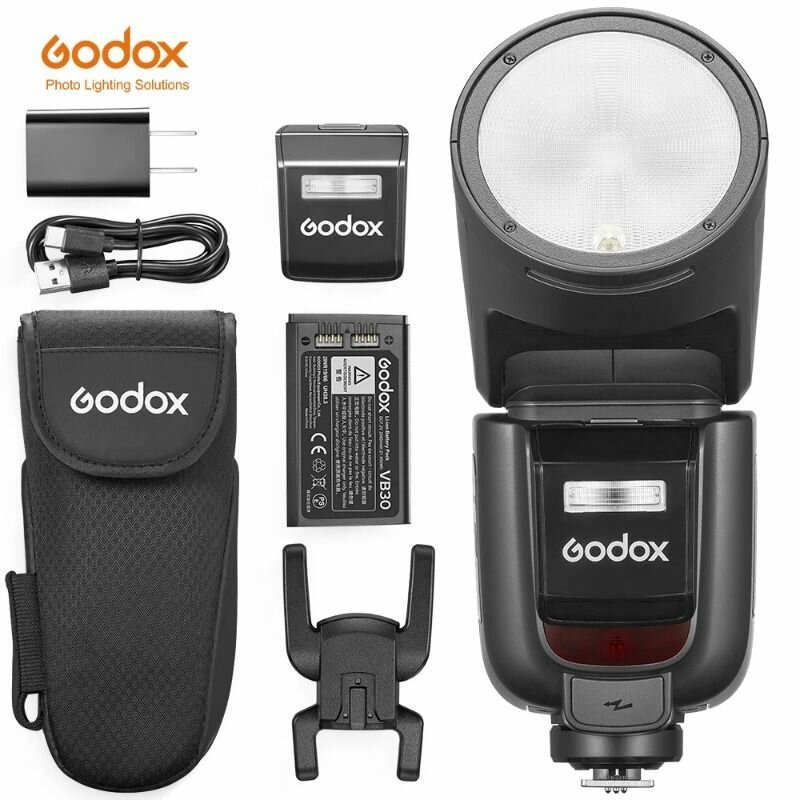 Godox V1Pro-N Беспроводная вспышка Speedlight для литий-ионной камеры с круглой головкой TTL For Nikon