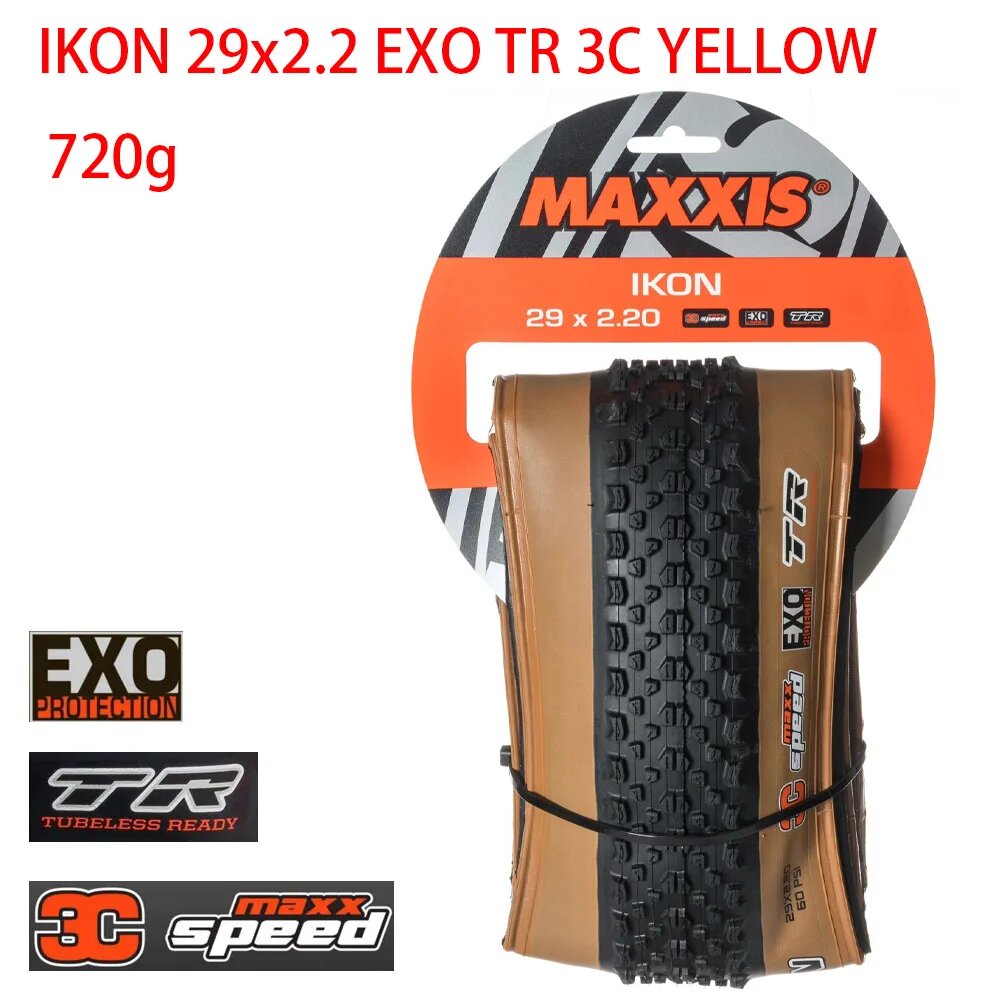 MAXXIS IKON шина для горного велосипеда 26 27,5 29 дюймов Желтый, 29x2.2 EXO TR 3C Y