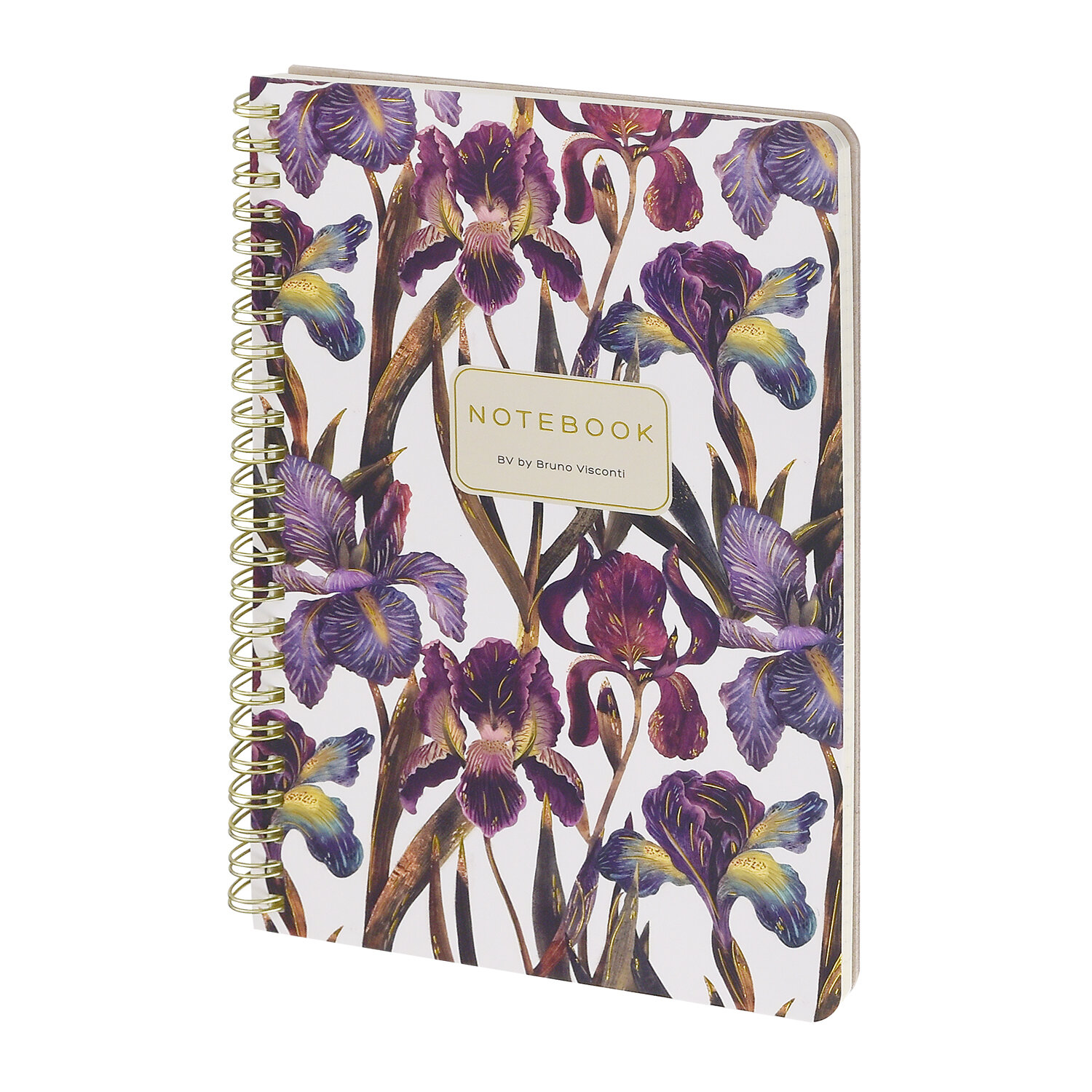 Bruno Visconti Тетрадь А5 в клетку на пружине "ирисы"/ тетрадь общая 60л. на спирали арт.7-60-201/28