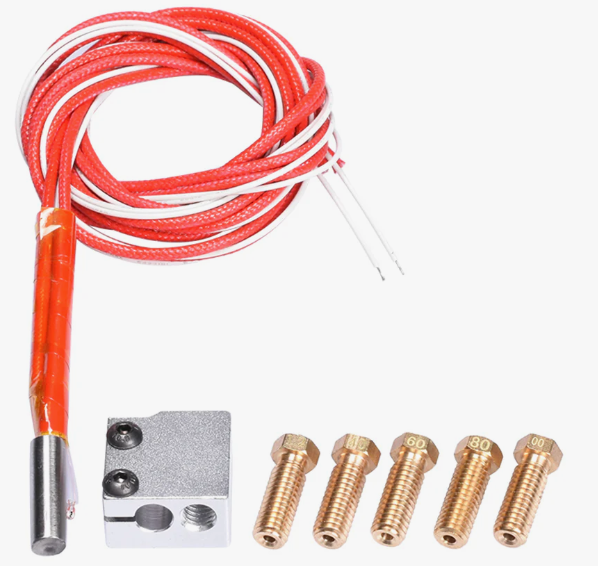 Комплект нагревательных элементов, для 3D-принтера Volcano, термистор, нагревательный блок 12 В