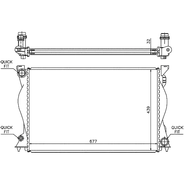 STELLOX 10-25508-SX (1025508_SX / 4F0 121 251 L / 4F0121251L) радиатор системы охлаждения мкпп\ Audi (Ауди) a6 2.4 /