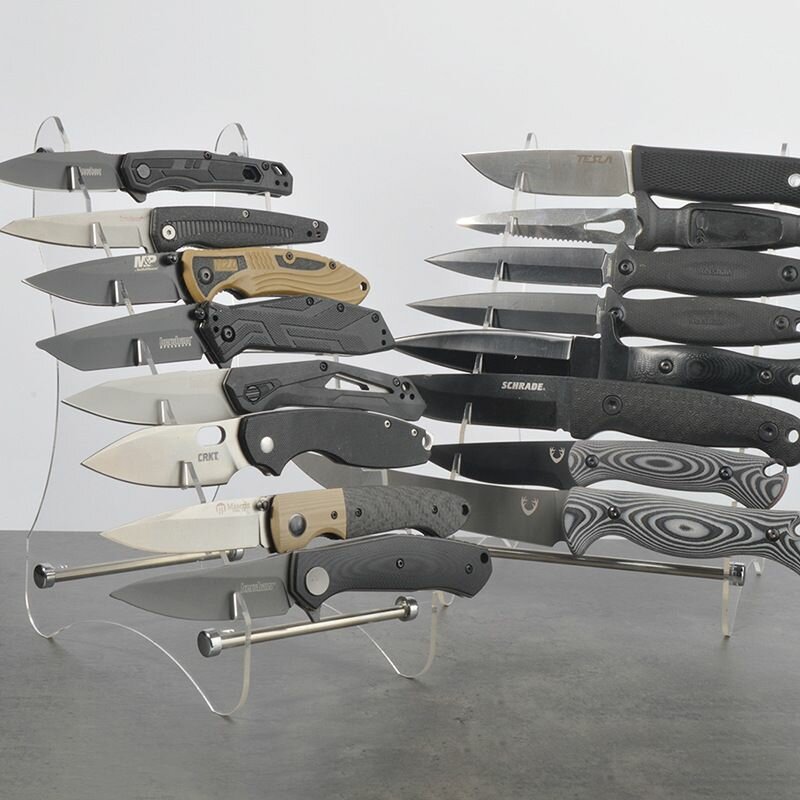 Прозрачный акриловый держатель для мини-ножей, складной/карманный нож для демонстрации коллекции, съемный стеллаж для хранения на лестнице