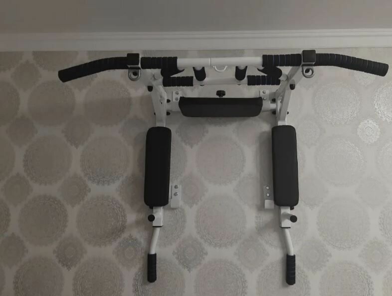 Турник Sportlim Брусья-Пресс 3в1 Мультихват Бело-черный