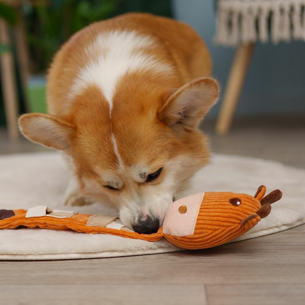 Игрушка с кармашками для лакомств для собак Жираф, 66 см