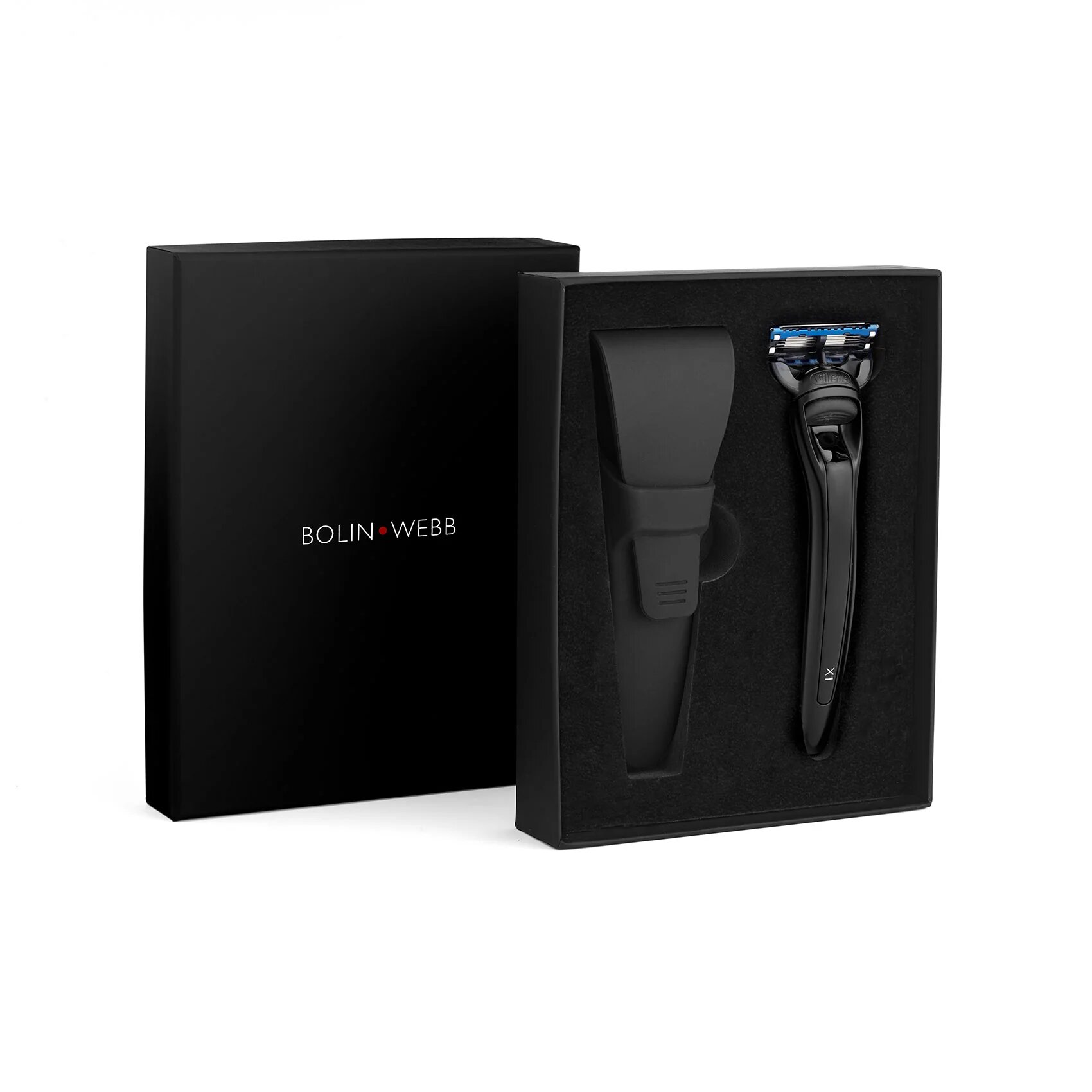Набор бритва Bolin Webb X1 черная Fusion + дорожный чехол (BW-X1-SET-CASE-BLK)
