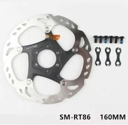 Тормозной диск Shimano XT, RT86, 160мм, под 6 болтов