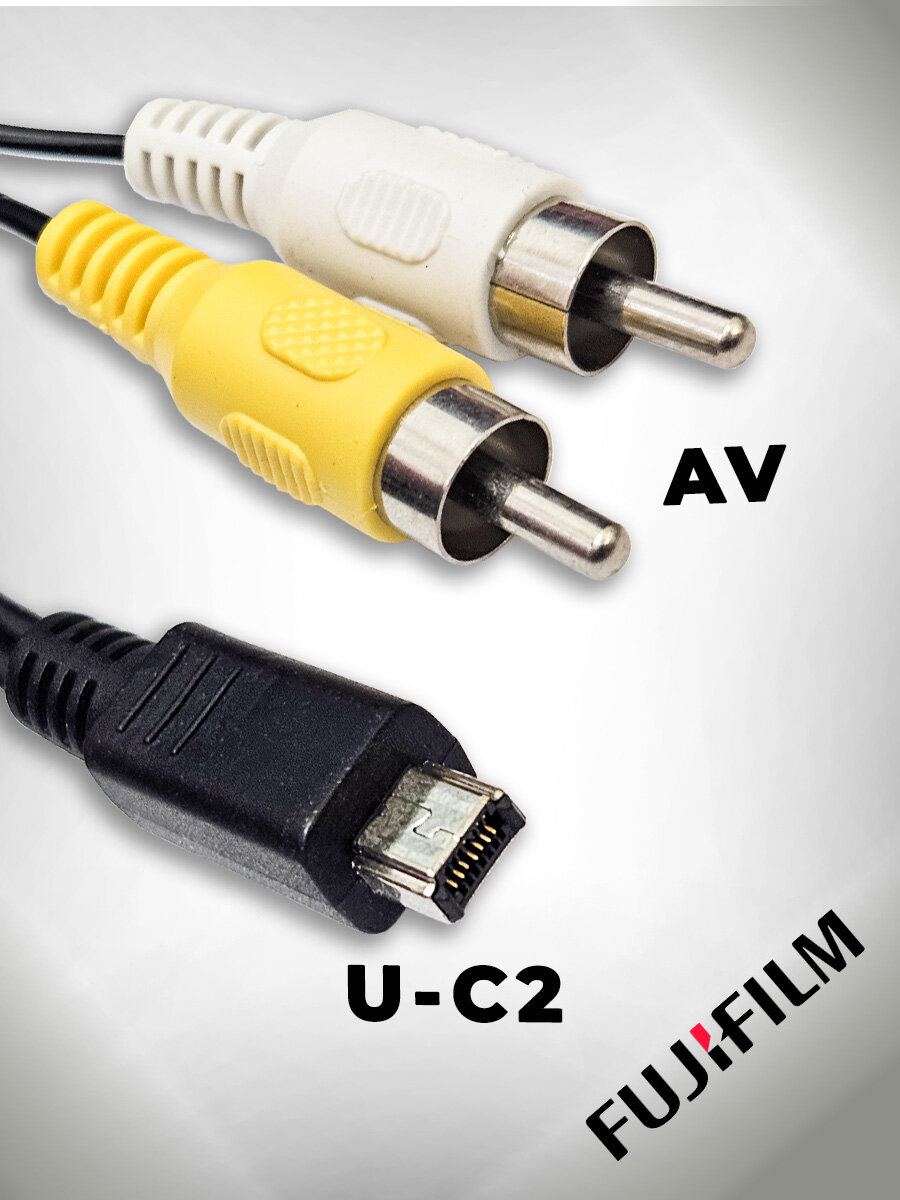 Кабель питания и передачи файлов для фотоаппаратов FUJIFILM, AV на U-C2(14PIN), длина 1.5 м