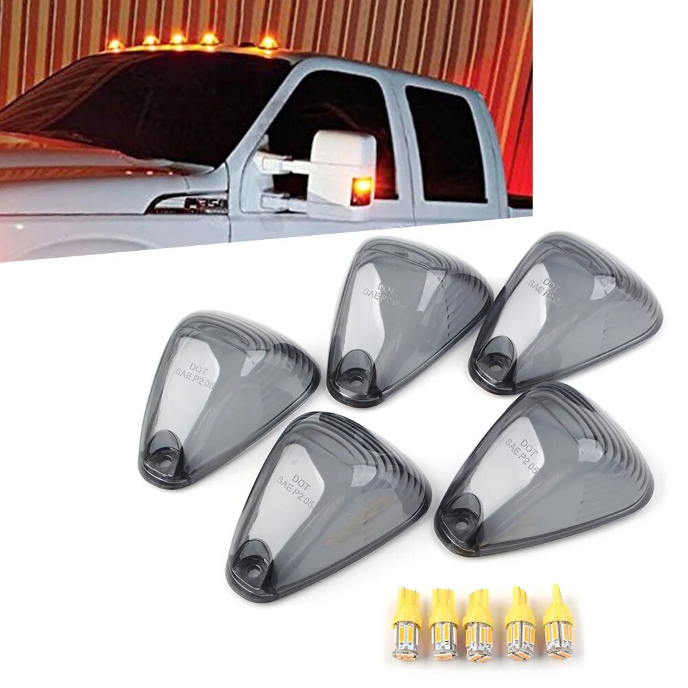 5 шт, крышки габаритных огней на крыше автомобиля, линзы для Ford F250 F350 E150 E450 F750 Super Duty Pickup Trucks 1999-2016