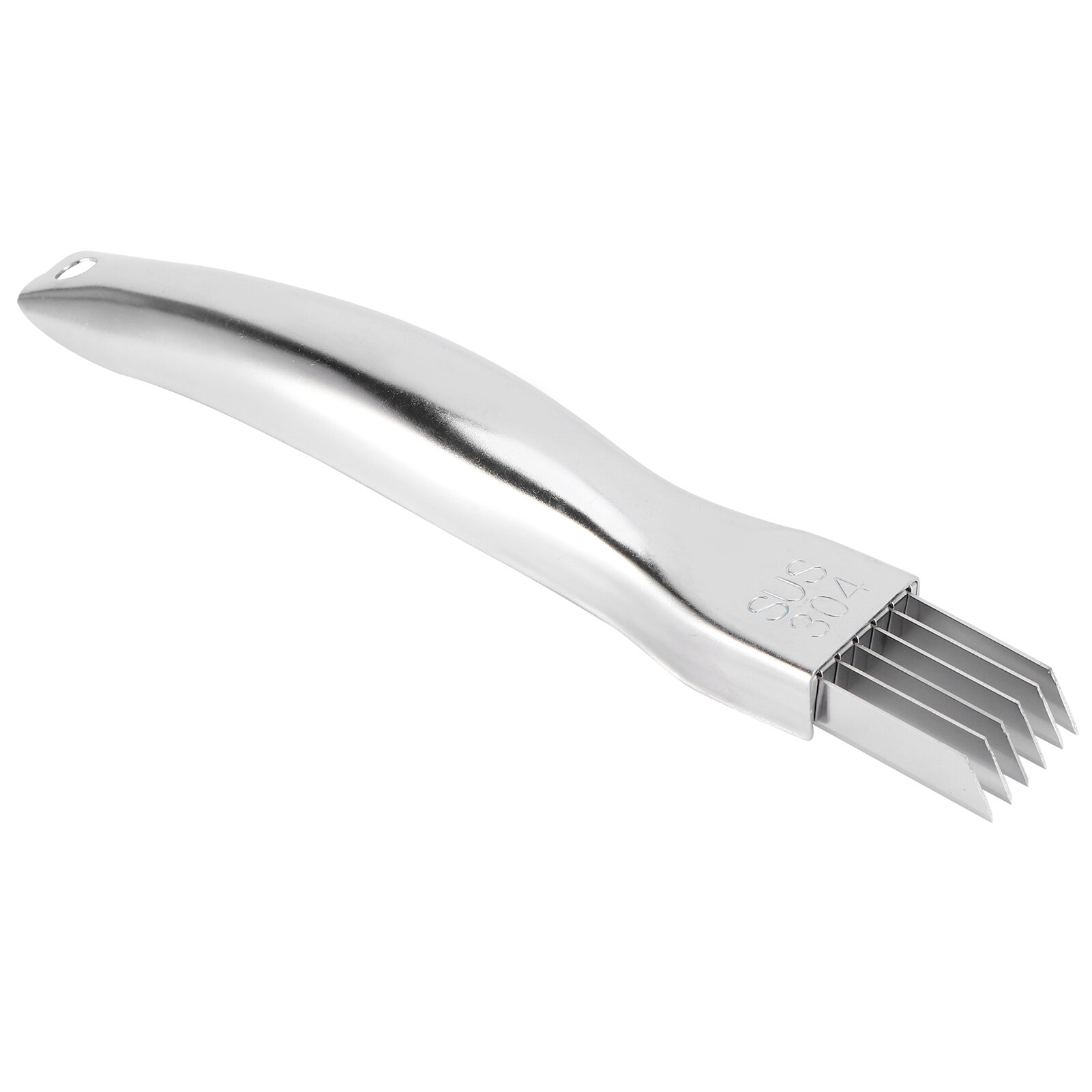 Нарезка лука с крышкой, нержавеющая сталь, терка для зеленого лука, кухонный прибор, материал 304 нержавеющая сталь, размер 16x1.5 см, длина лезвия 2.5 см, комплект: 1 нарезка лука + 1 крышка