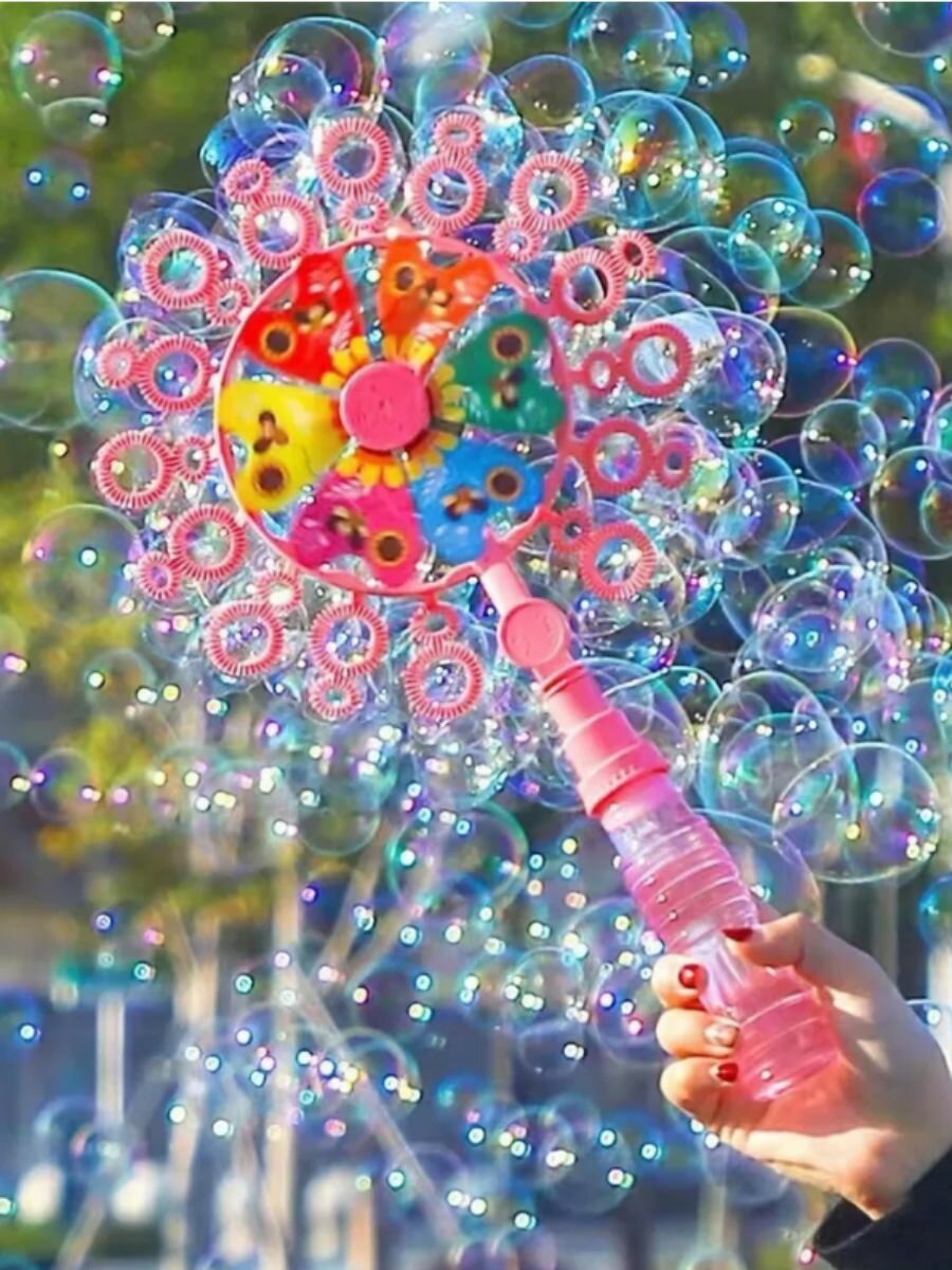 Мыльные пузыри для детей и взрослых в виде ветряной мельницы, 100 мл.