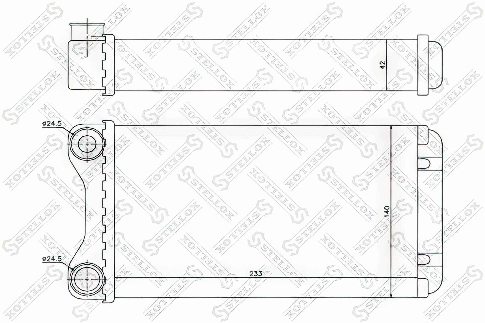 Радиатор печки для Ауди A4 B6, B7, Сеат Эксео, ST 10-35102-SX STELLOX