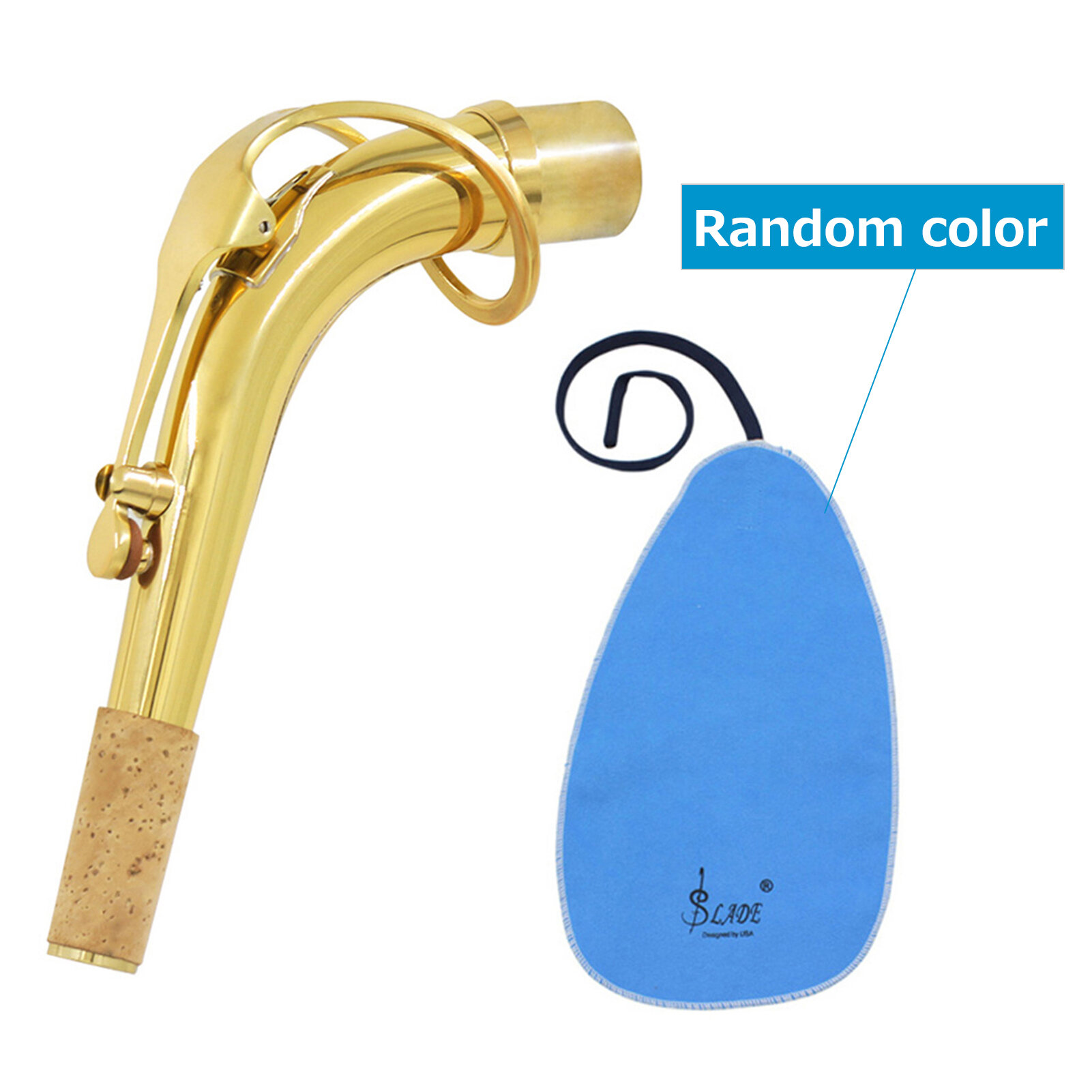 Альт-саксофон, гриф для саксофона, латунь, 24,5 мм, с салфеткой для чистки, аксессуар для саксофона