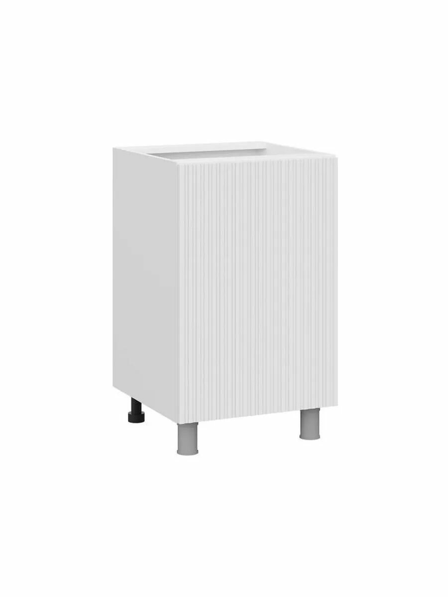 Кухонный модуль напольный, стол Стайер с полками, с доводчиками, 50х50.6х82.4 см, Белый / Бланж