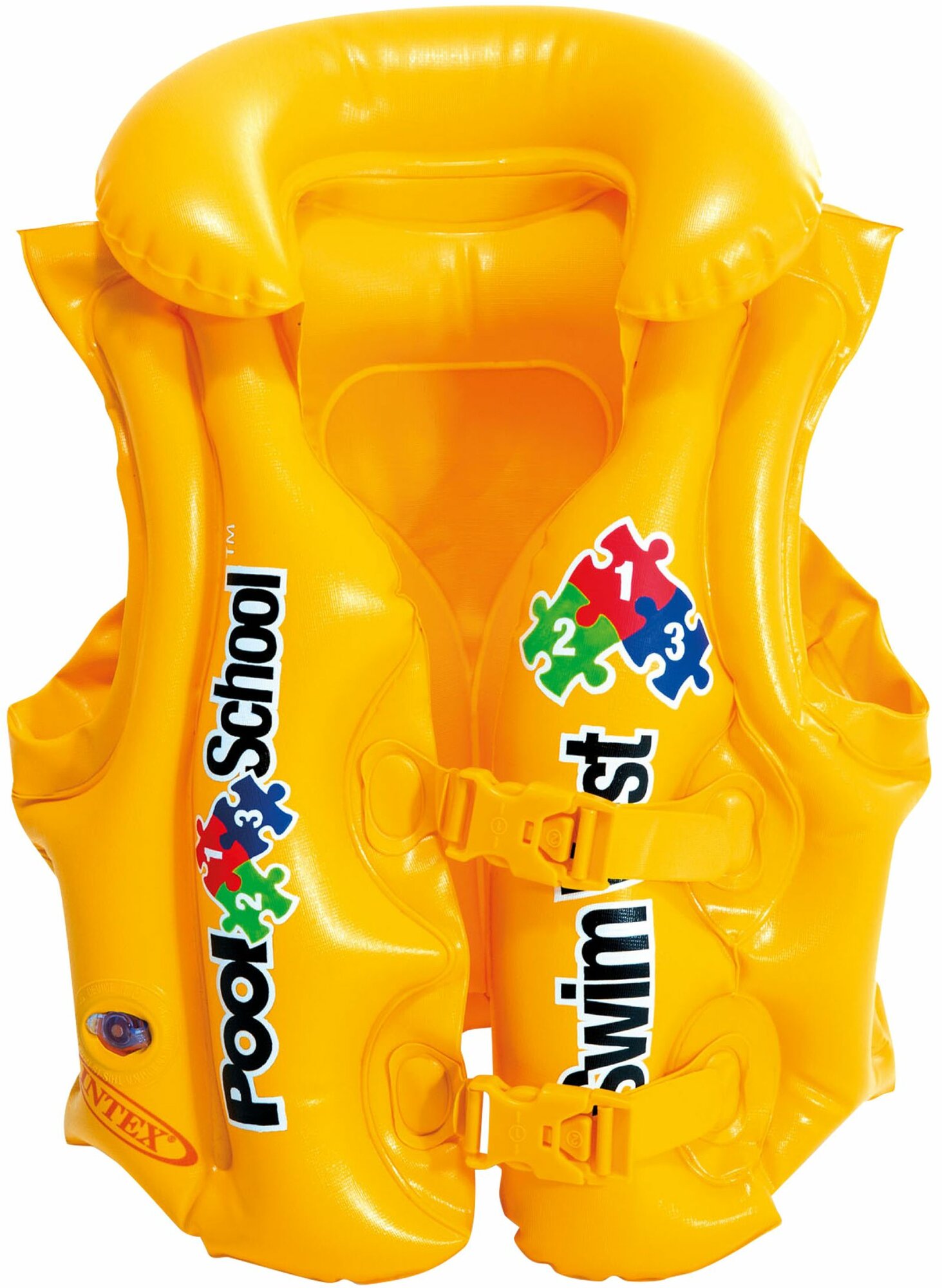 Спасательный надувной жилет для плавания INTEX "Школьник", детский спасжилет, 50х47 см, 3-6 лет