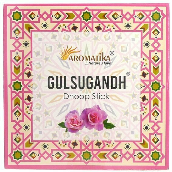 Dhoop Sticks GULSUGANDH, Aromatika (Безосновные благовония гулсугандх, Ароматика), 100 г.
