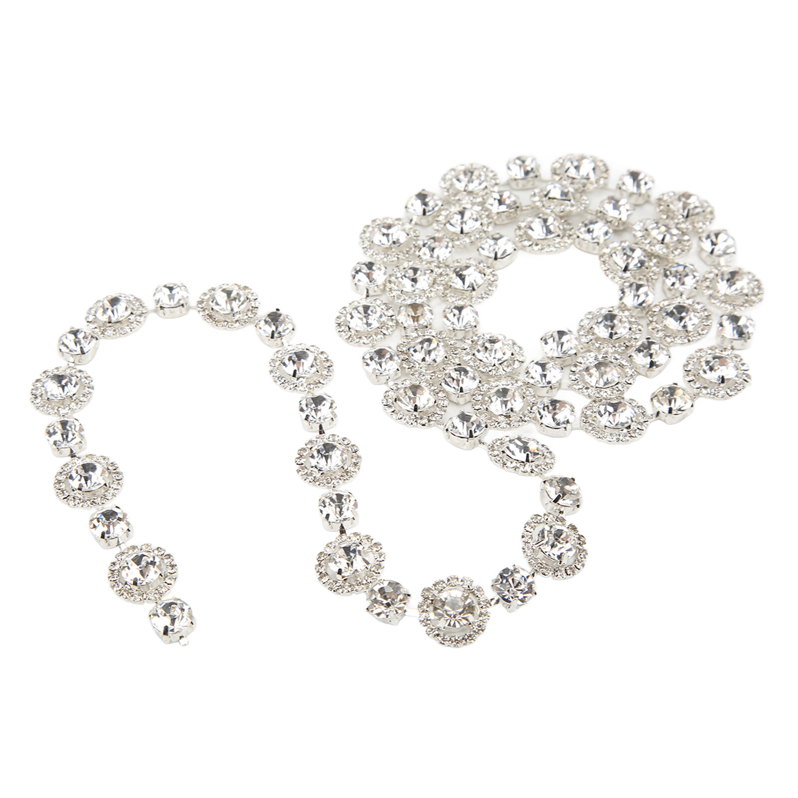 Ярдовая цепочка со стразами, прочная, практичная, блестящая, ослепительно красивая, с когтями, для украшения одежды своими руками