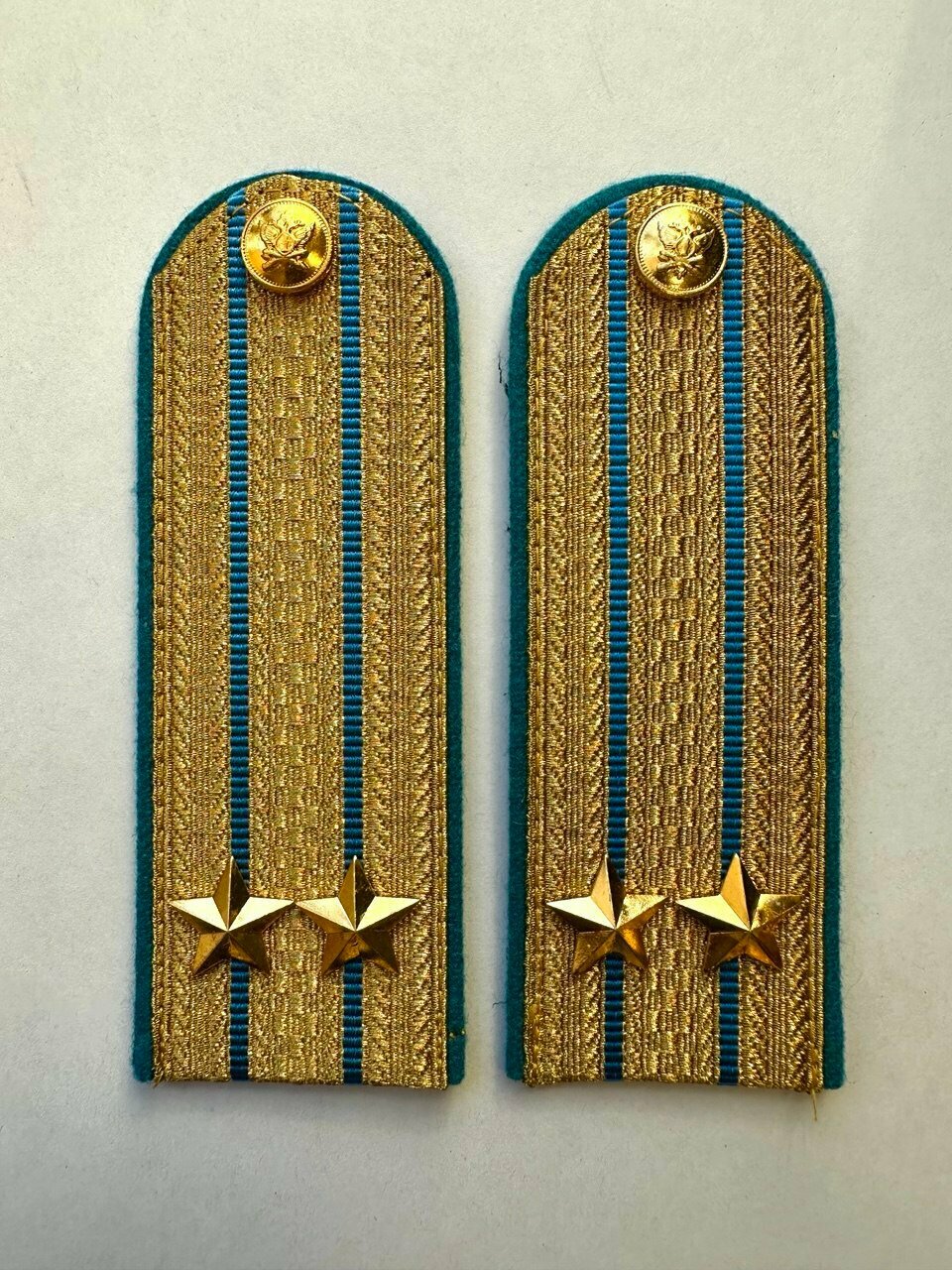 Погоны Фссп парадные золотые с фурнитурой звание Подполковник Картон